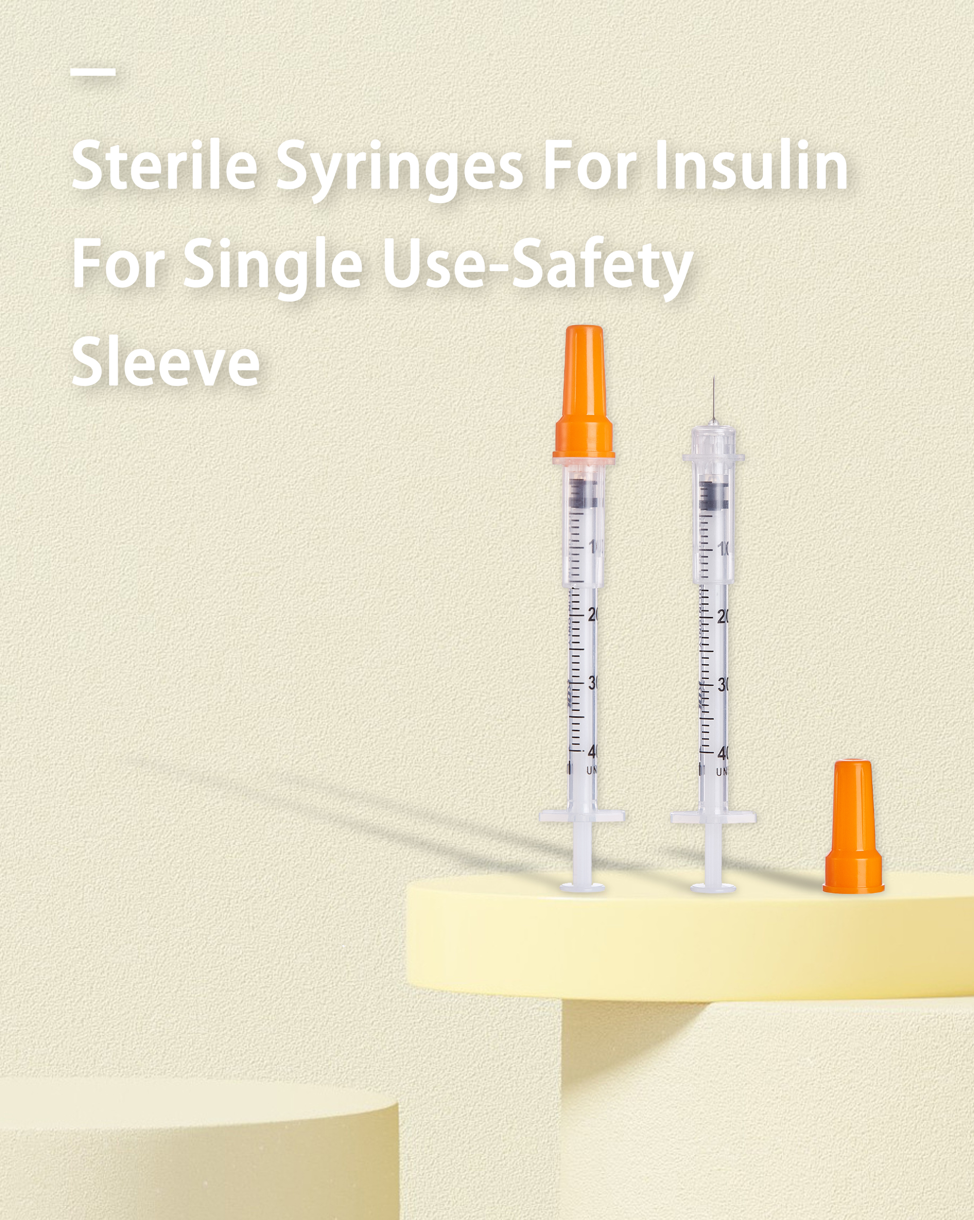China Sterile Syringes For Insulin For Single Use-Safety Sleeve ...