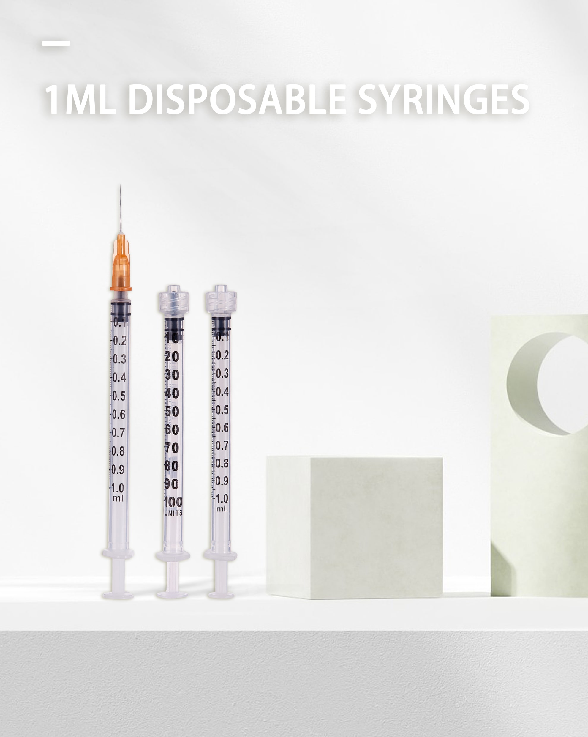 China 1ml Disposable Sterile Syringes Luer Lock luer slip with/without ...